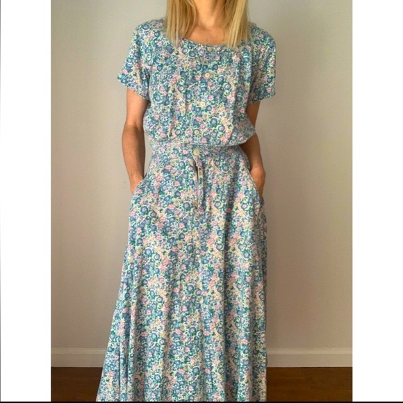 Doen | Dresses | Vintage Floral Cottagecore Cotton Prairie Western ...